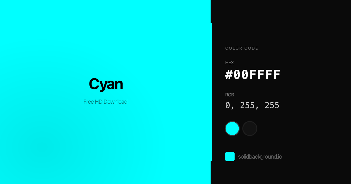Solid Cyan Background #00FFFF - Free Download