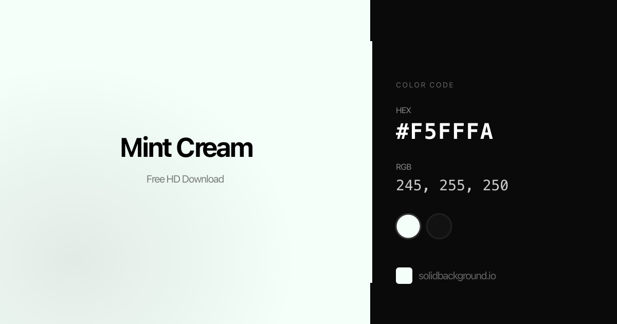 Solid Mint Cream Background (#F5FFFA) | Free HD Download | Solid Background