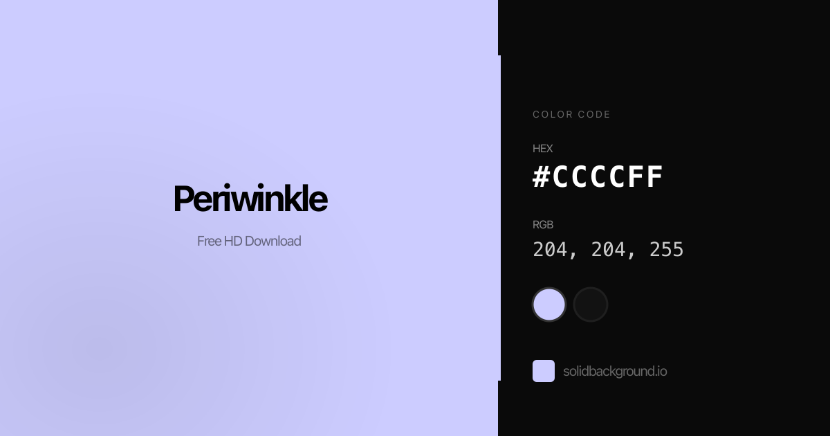 Solid Periwinkle Background #CCCCFF - Free Download
